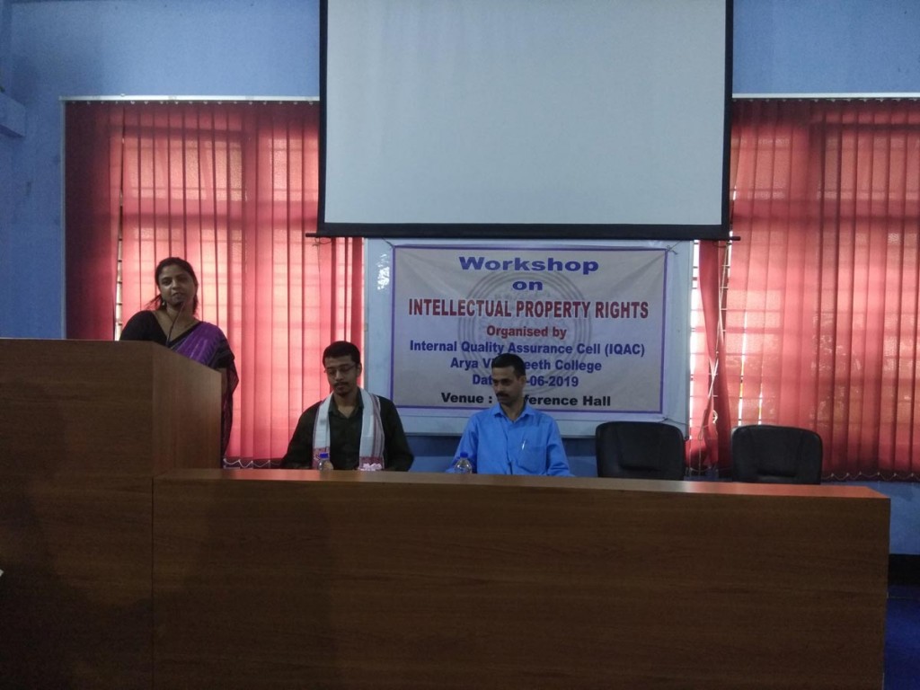 Workshop on Intellectual Property Rights – Arya Vidyapeeth College ...